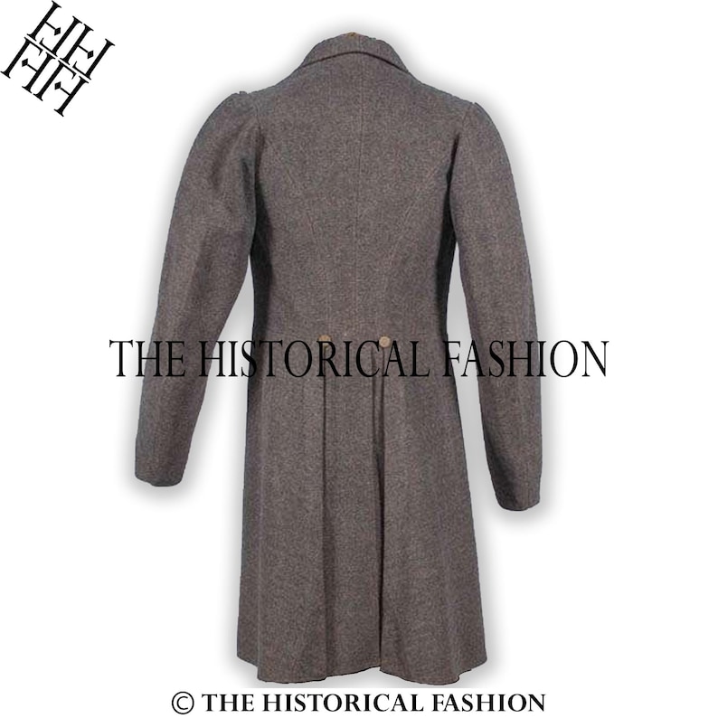 Men's Grey Wool Civil War Era Frock Coat - Victorian Regency Style - Etsy