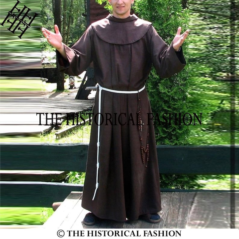 Brown Cotton Monk Robe: Medieval Franciscan Friar Costume - Etsy