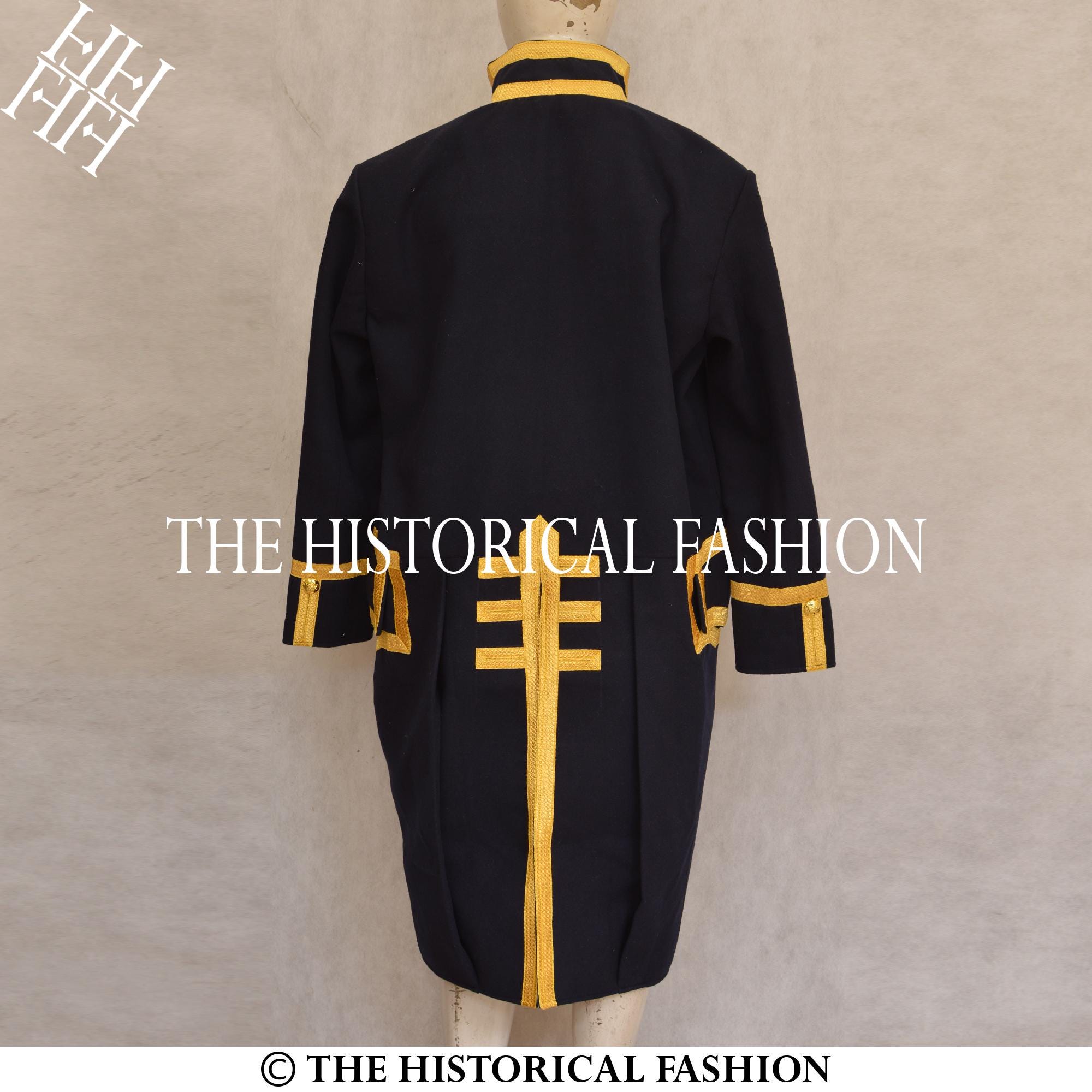 New Men Naval Admiral Captain Coat, 1795-1812 Admiral Jacket, Royal ...