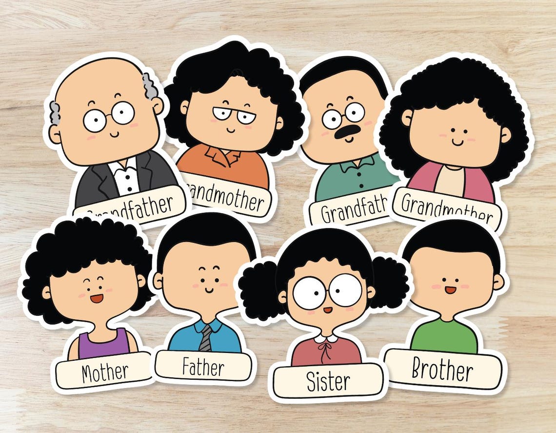 Family Tree With Big Card Printable Activity for Preschool - Etsy