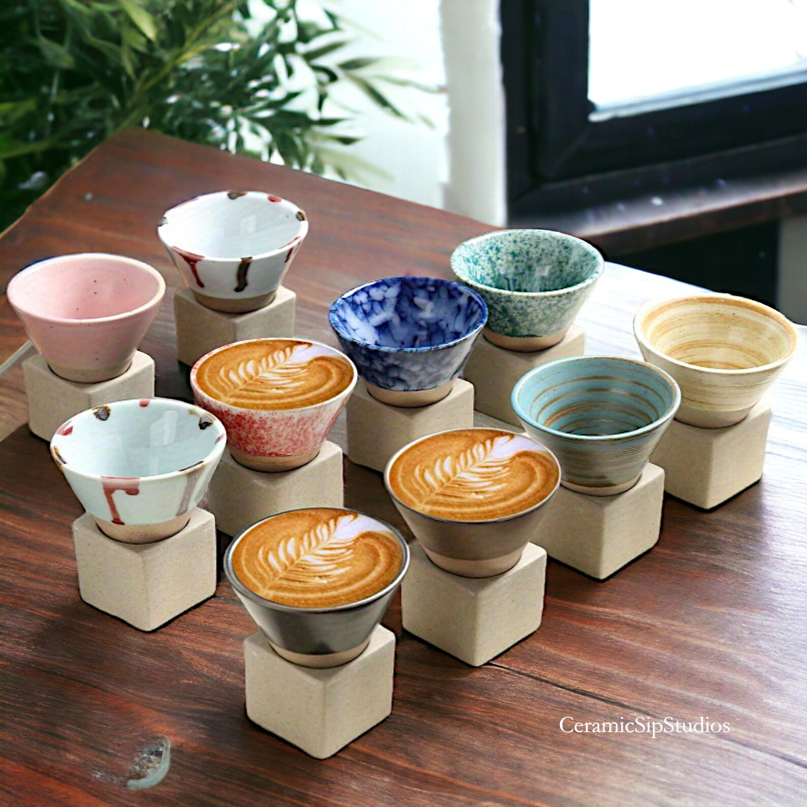 100ml Triangular Ceramic Coffee Mug: Sleek Porcelain Cup for Latte ...