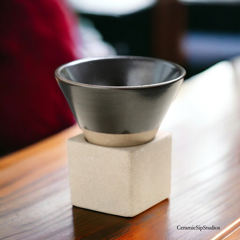 100ml Triangular Ceramic Coffee Mug: Sleek Porcelain Cup for Latte ...