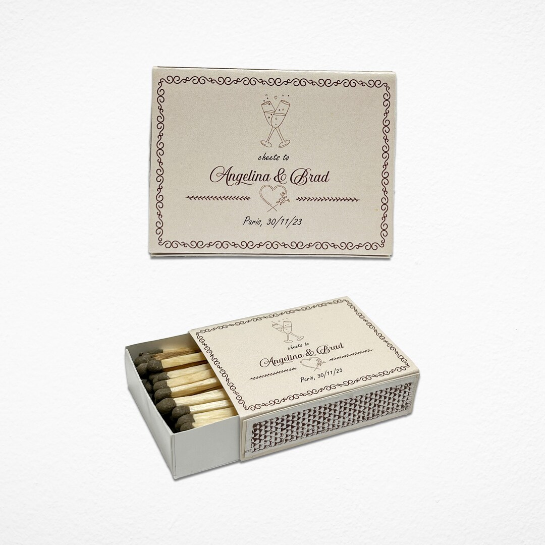 Matchbox Boxes for Weddings Wedding Favor Matches Wedding - Etsy