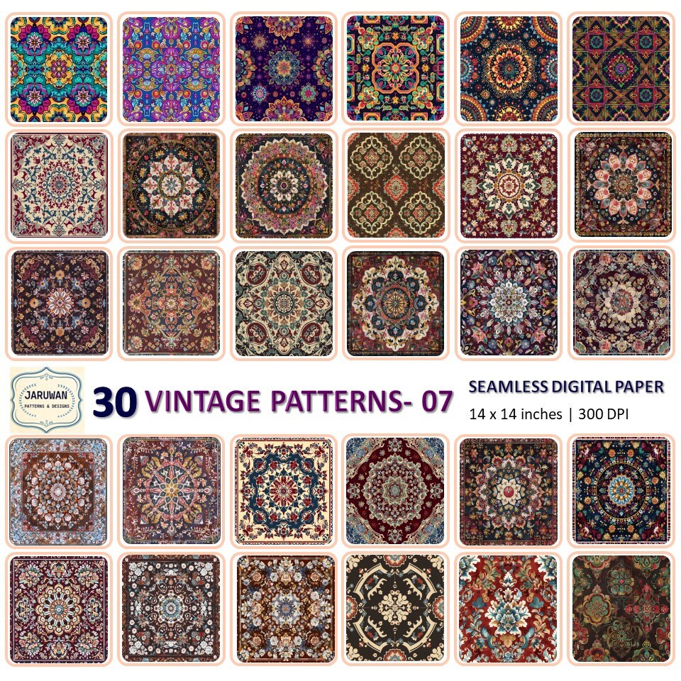 Vintage Patterns 07, Vintage Fabric, Colorful Vintage, Indian Mandala ...