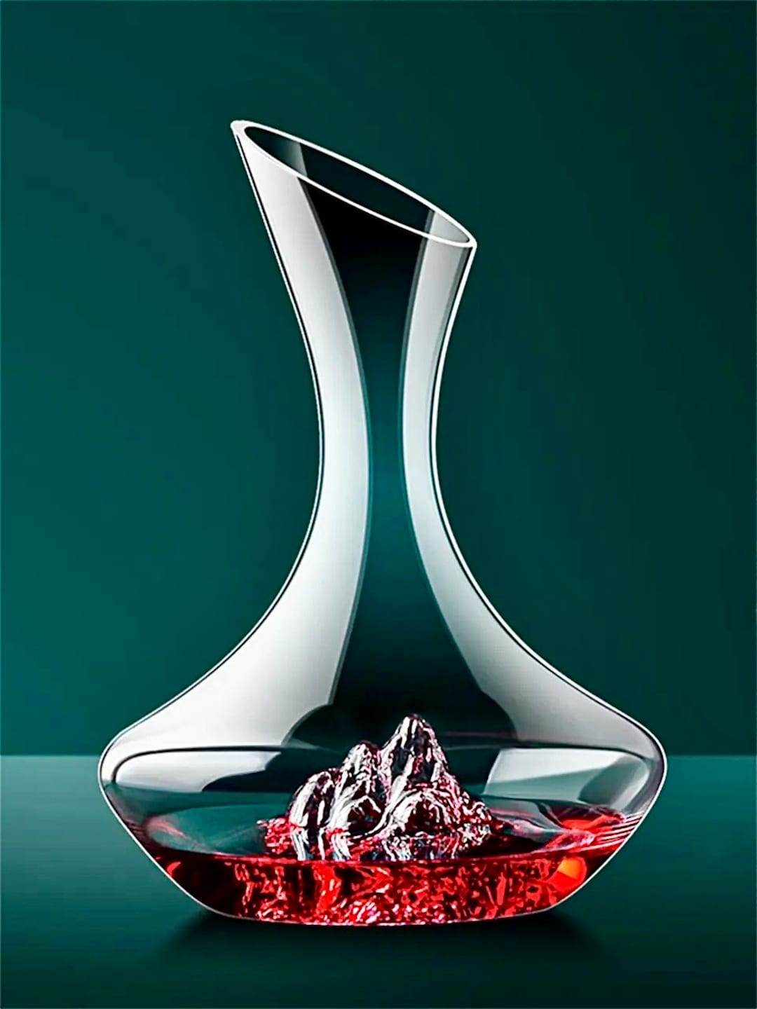 Mountain Wine Decanter, Glass Decanter With Slanted Spout, Cocktail ...
