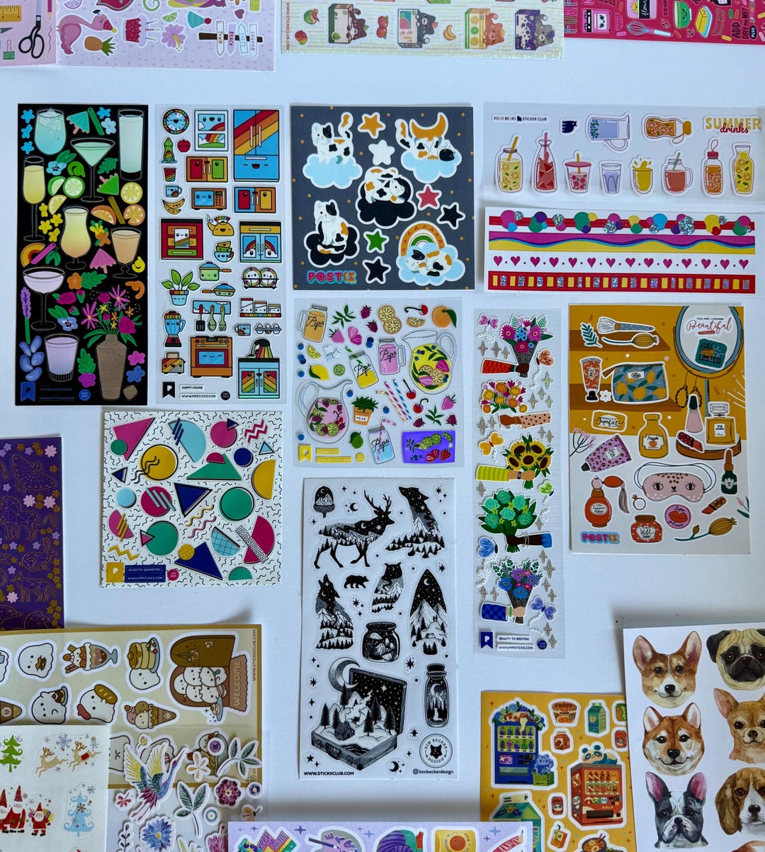 Sticker Surprise: A Curated Collection of 10 Random Sticker Sheets From ...
