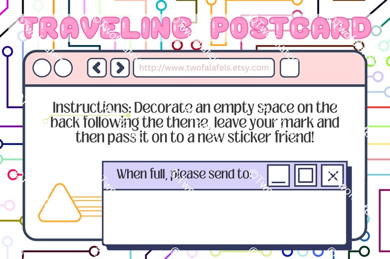 Digital Design Traveling Postcard - Etsy