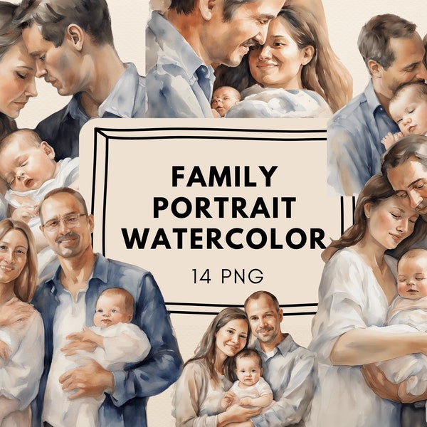 Family Portrait Watercolor - Etsy