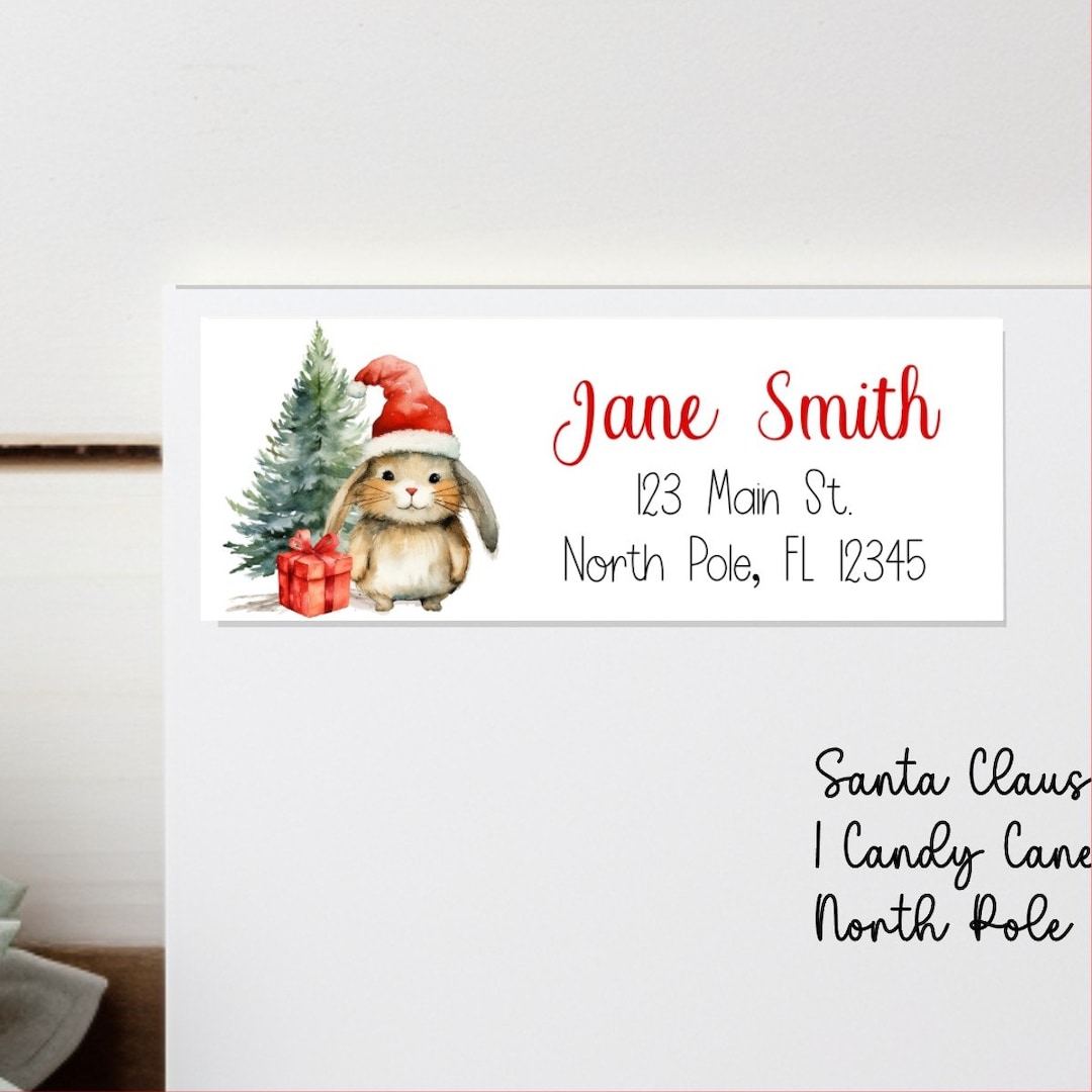 Printable Christmas Address Label Template Christmas Card Address ...