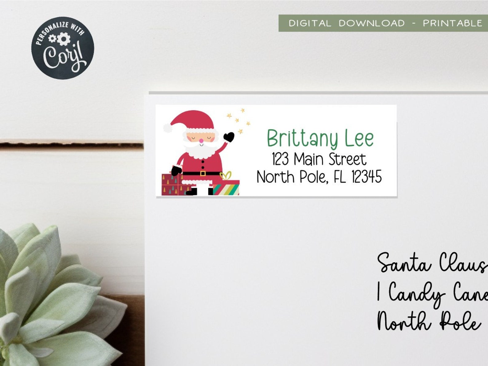 Printable Christmas Address Label Template Christmas Card Address ...