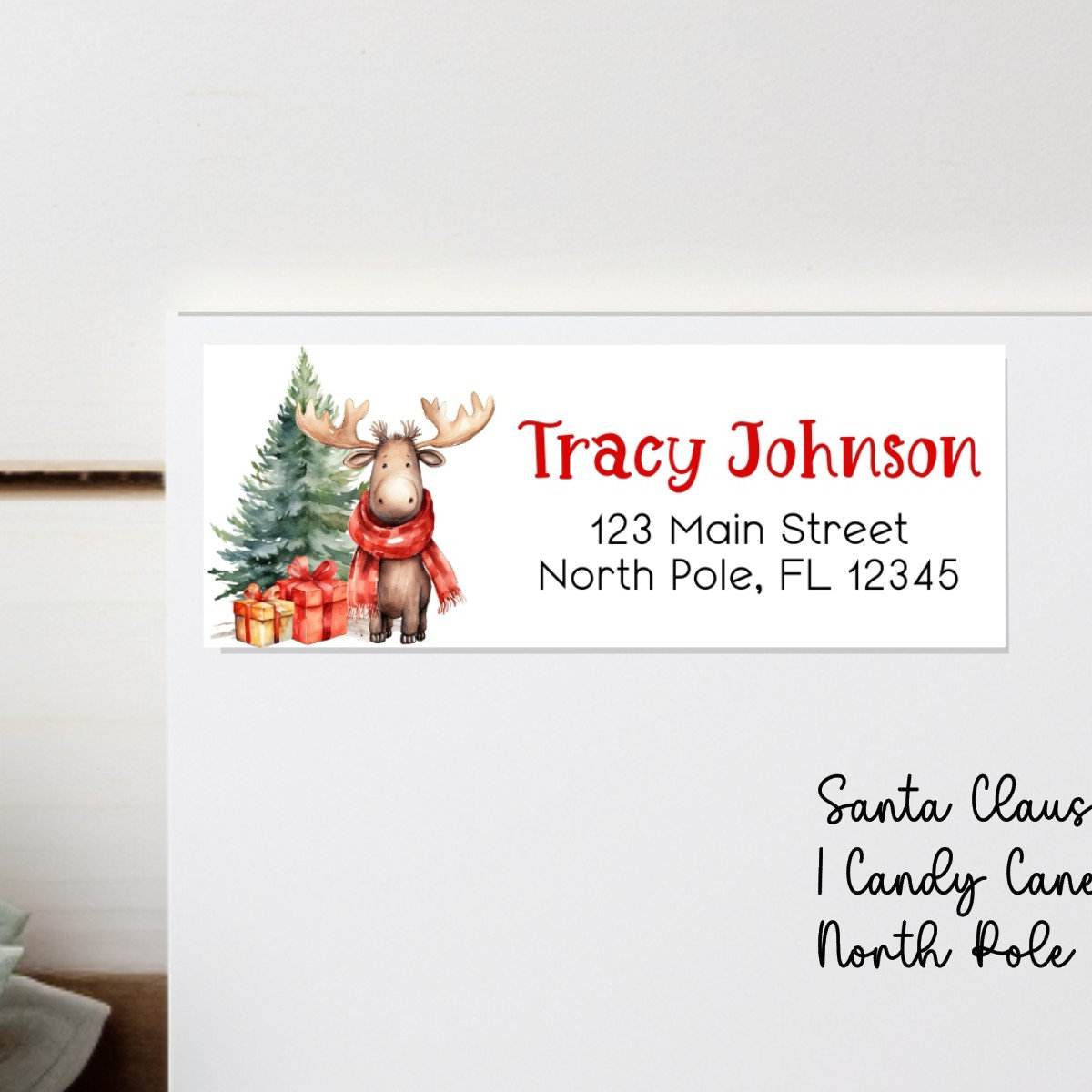 Printable Christmas Address Label Template Christmas Card Address ...