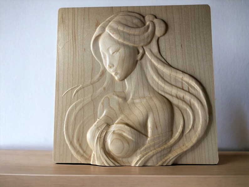 STL File for CNC, Digital File, Wood Carving, Bas Relief of Beautiful ...