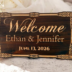 Name Sign With Wedding Date Sign Personalized Wedding Welcome Sign ...
