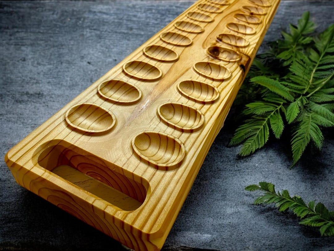 Handmade Wooden Egg Tray Devilled Eggs Serving Board, Charcuterie Food Display, Unique Egg ...