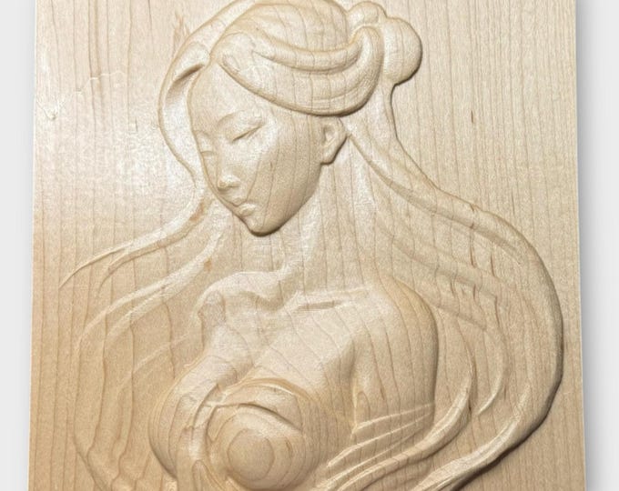 STL File for CNC Digital 3D Model for Wood Carving of Women Digital ...
