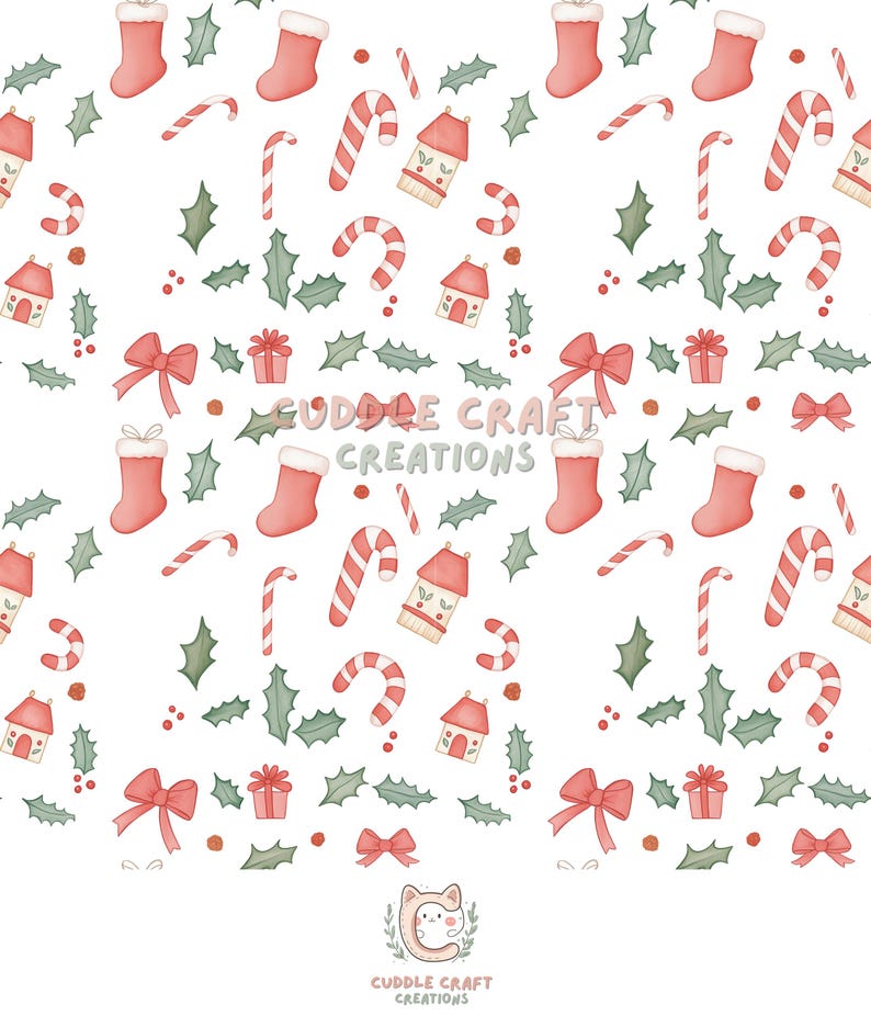 Digital Prints Seamless Design File Download JPEG Christmas Christmas ...