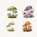Rainbow Mushrooms Clipart, Fungus Digital Download, Png, Printable ...
