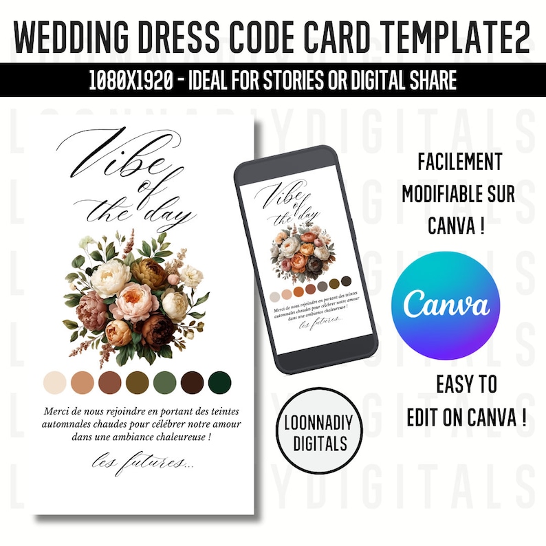 Wedding Dress Code Template - Wedding Dress Code Template - Etsy