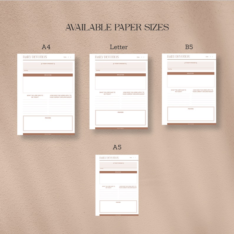 Printable Daily Devotional Template Prayer Journal Printable Daily ...