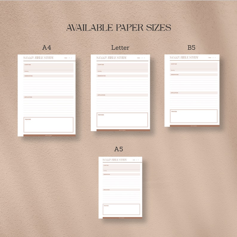 Printable SOAP Bible Study Template SOAP Method Bible Study Guide ...