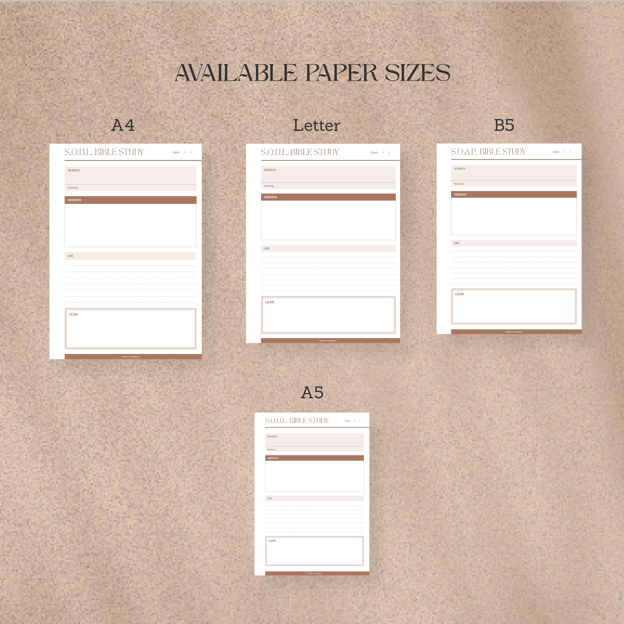 Printable SOUL Bible Study Template SOUL Method Bible Study - Etsy