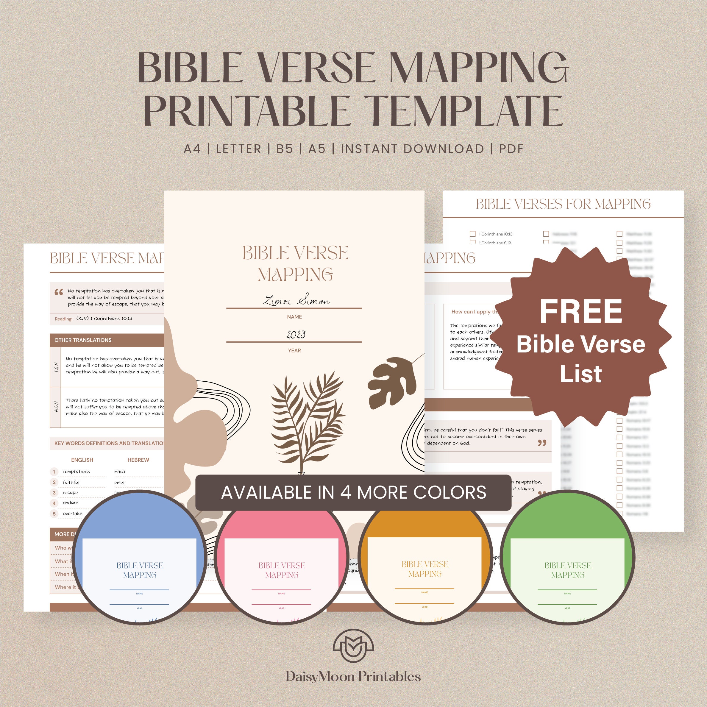 Printable Bible Verse Mapping Template Bible Study Printable Bible ...