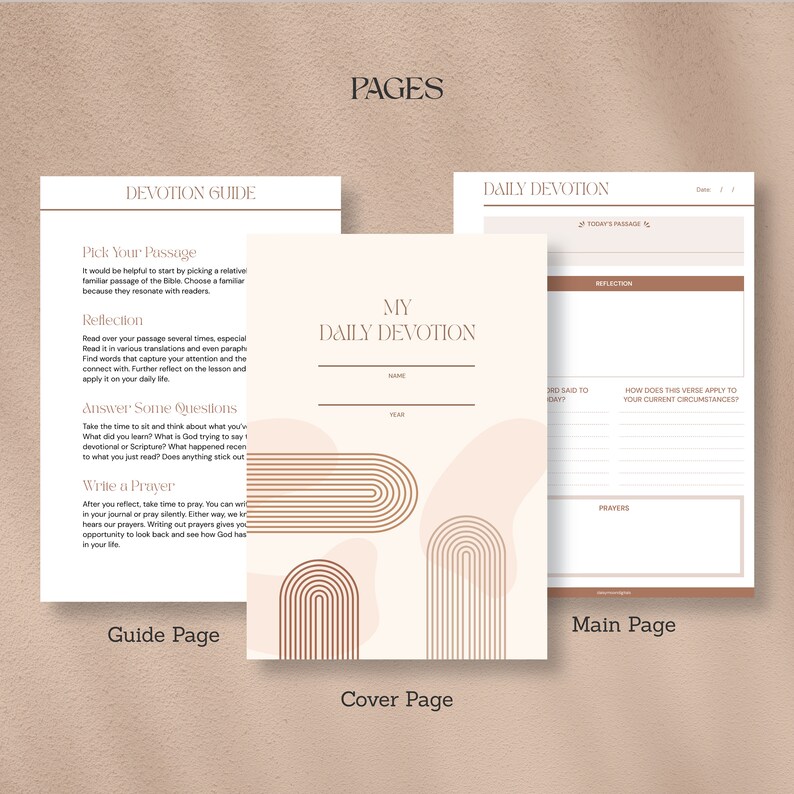 Printable Daily Devotional Template Prayer Journal Printable Daily ...