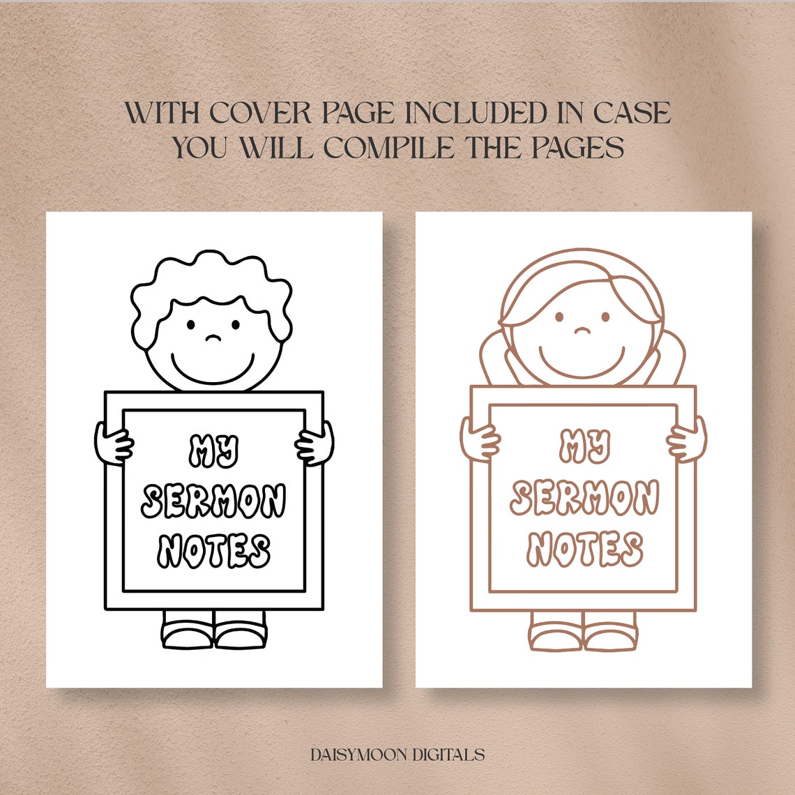 Printable Sermon Template for Kids Bible Study Kids Template Bible ...