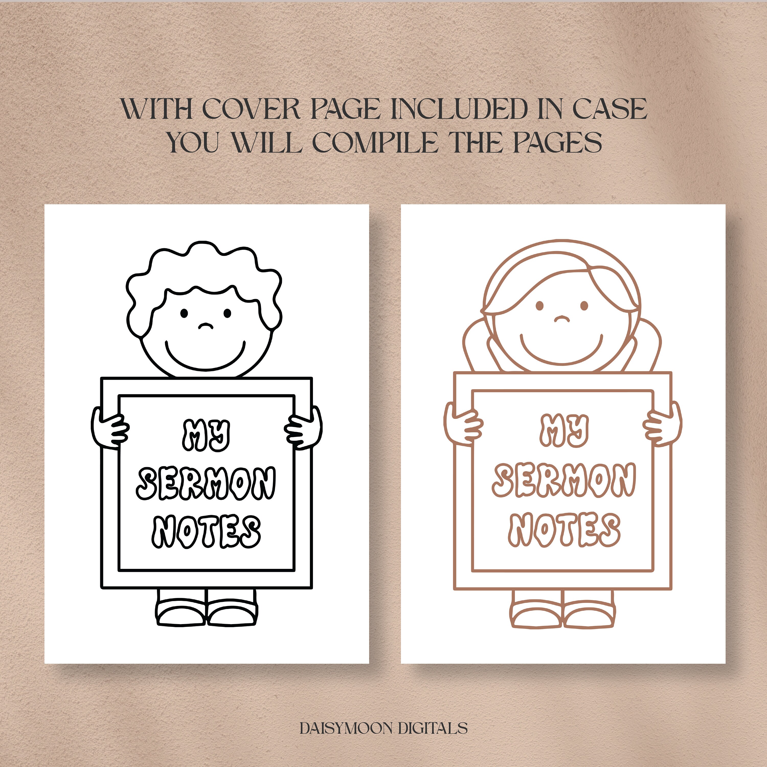Printable Sermon Template for Kids Bible Study Kids Template Bible ...