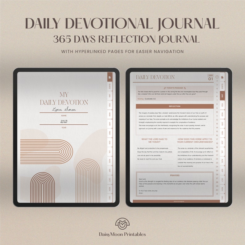 Journal Daily Devotional Template Prayer Journal Daily Devotional ...