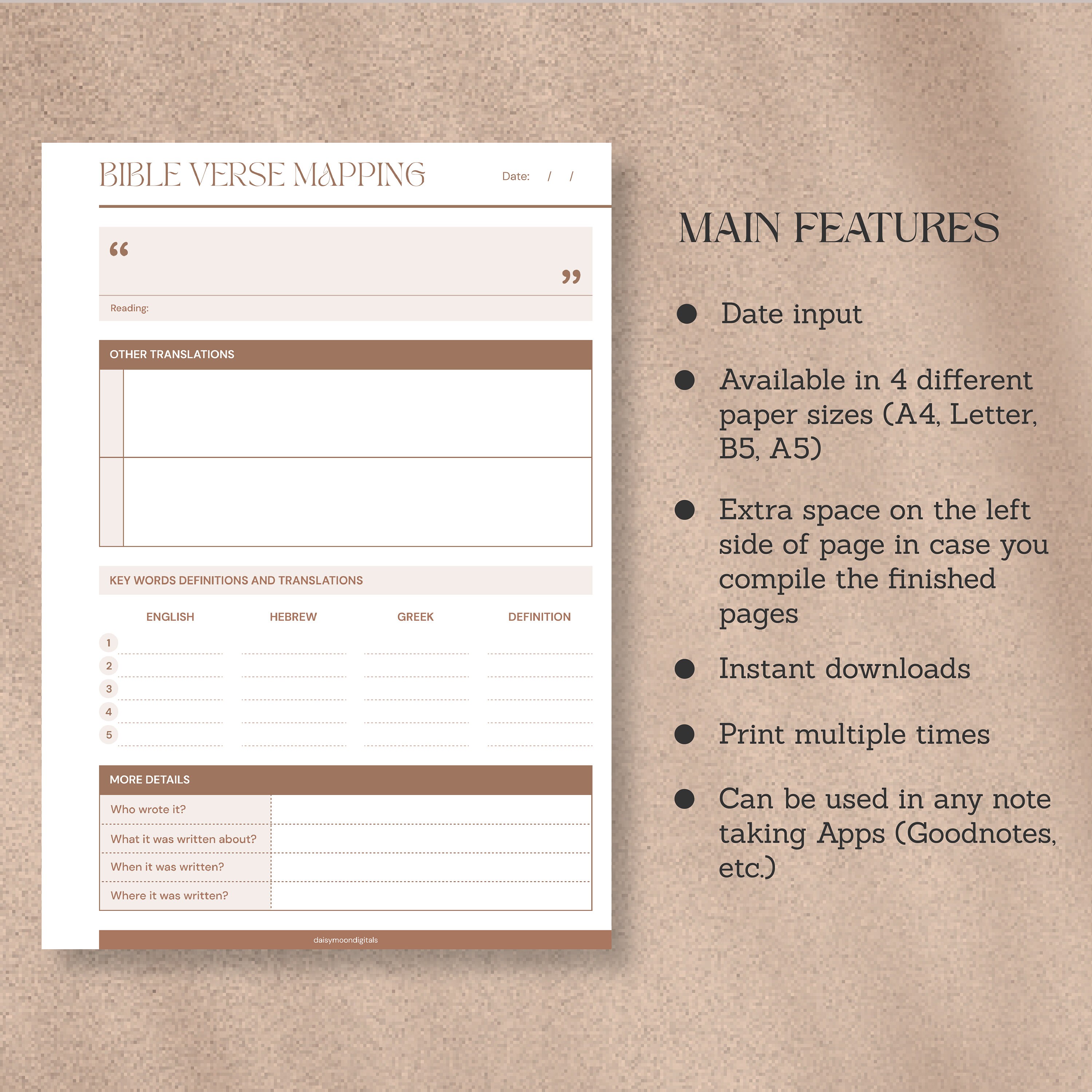 Printable Bible Verse Mapping Template Bible Study Printable Bible ...