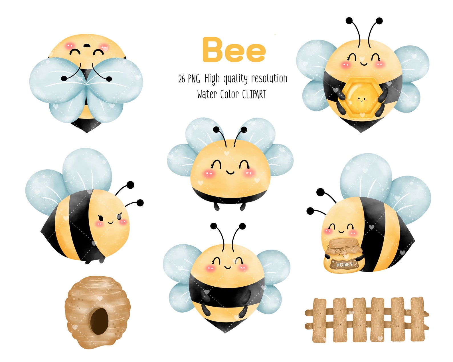 Cute Honey Bee Daisy Clipart, Honey PNG, Bee PNG, Daisy PNG, Cute ...