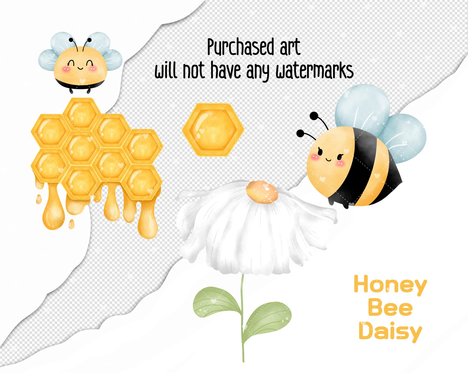 Cute Honey Bee Daisy Clipart, Honey PNG, Bee PNG, Daisy PNG, Cute ...