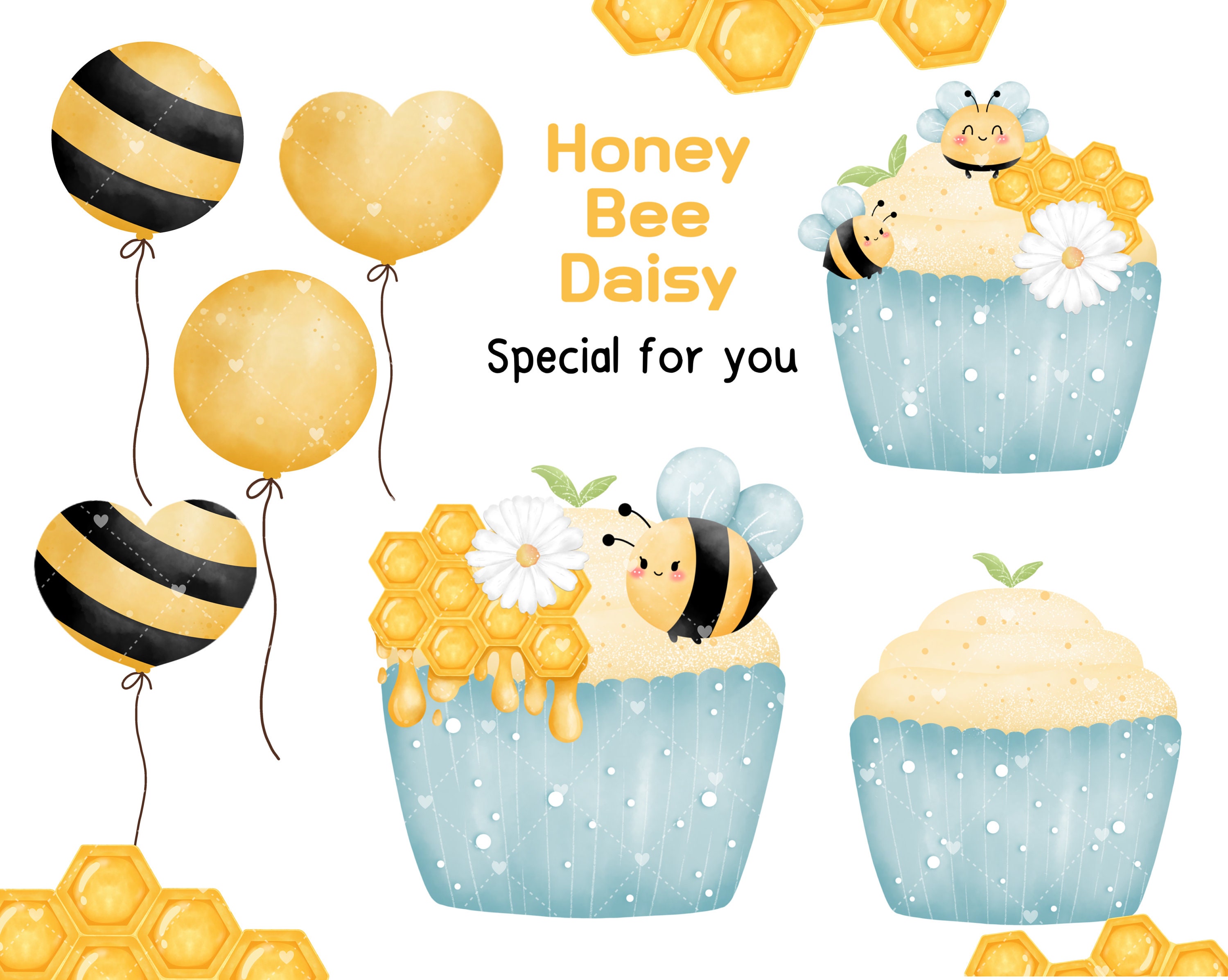 Cute Honey Bee Daisy Clipart, Honey PNG, Bee PNG, Daisy PNG, Cute ...