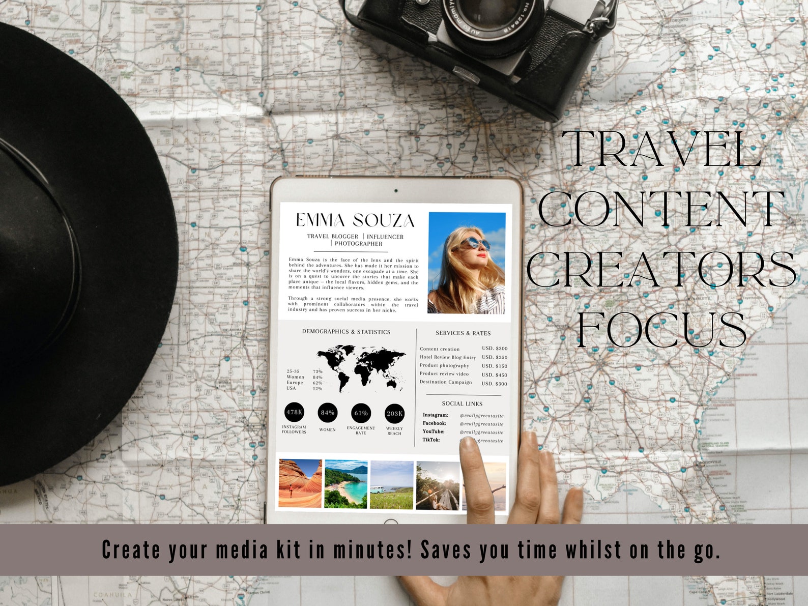 Travel Media Kit Template Travel Sponsorship Email Pitch Canva Template ...