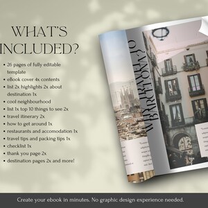 Travel Ebook Template Itinerary City Guide Customizable Canva Ebook ...
