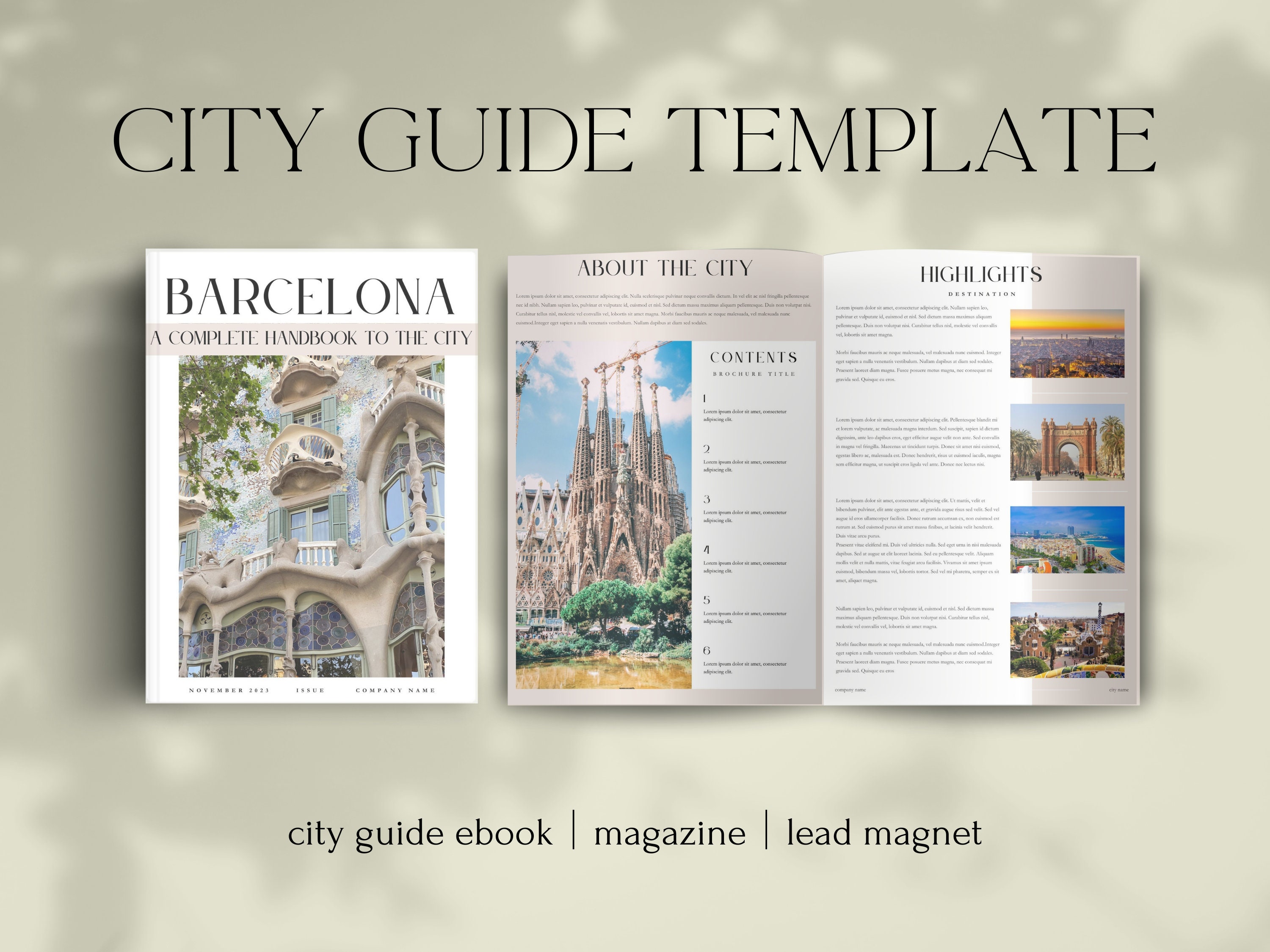 Travel Ebook Template Itinerary City Guide Customizable Canva Ebook ...