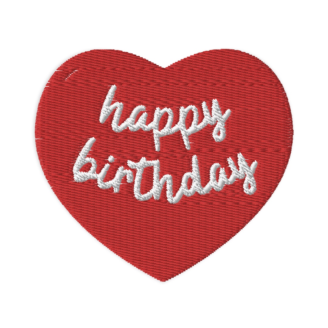 Happy Birthday Embroidered Patch - Etsy