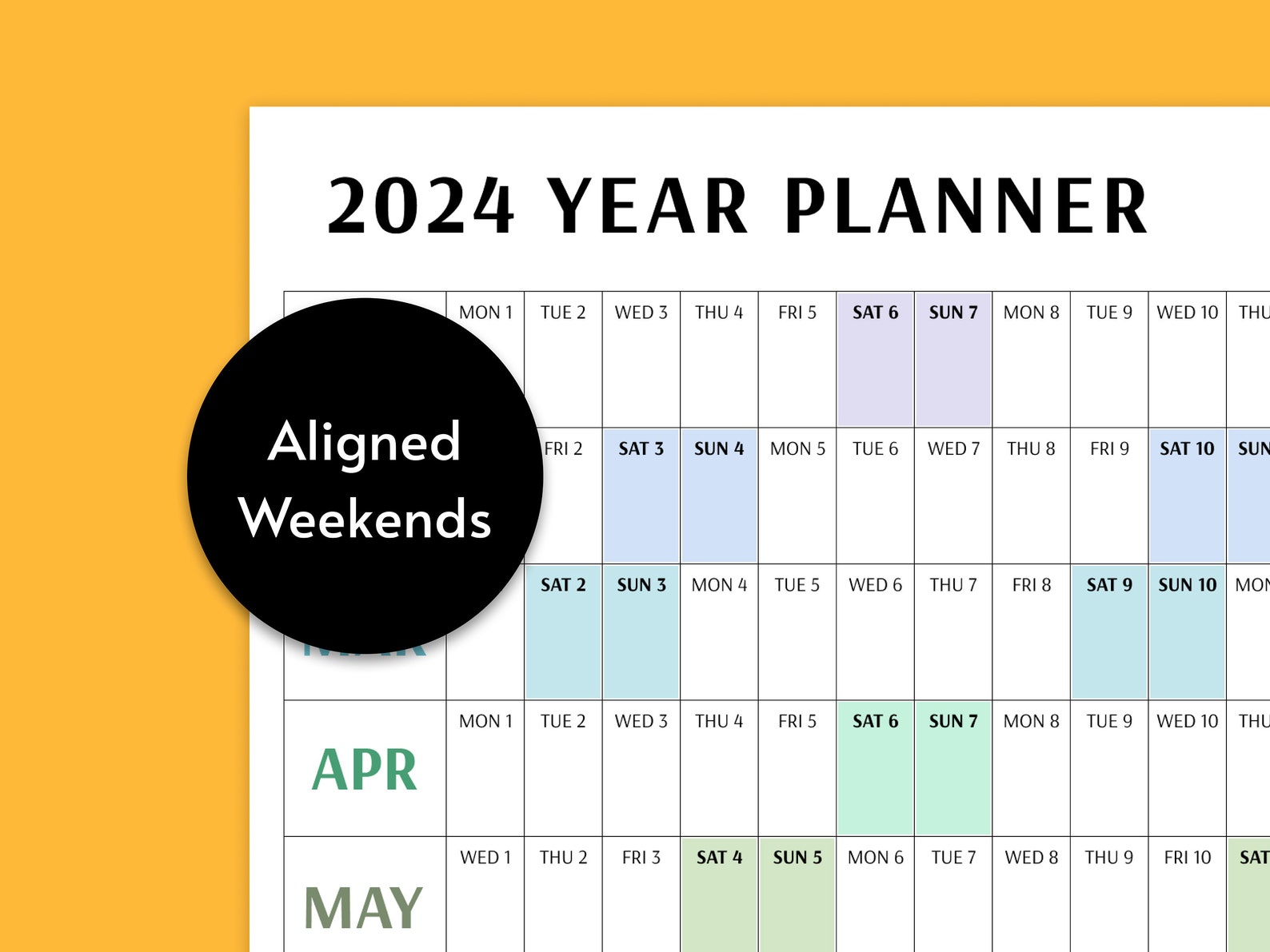Giant 2024 Wall Calendar, 2024 Wall Planner, Annual Planner, Yearly ...