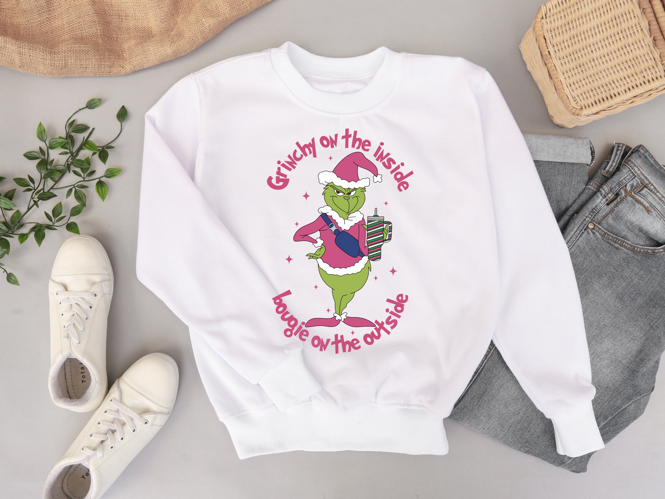 Pink Bougie Grinch Pink PNG, Grinch Pink Bougie Preppy Christmas ...