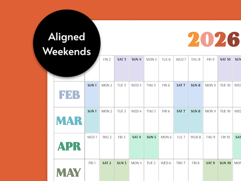 Giant 2026 Wall Calendar, 2026 Wall Planner, Annual Planner, Yearly ...