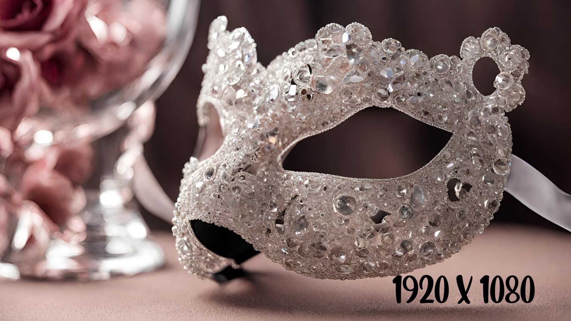 4 Masquerade Mask - Digital Wallpaper Collection - Etsy