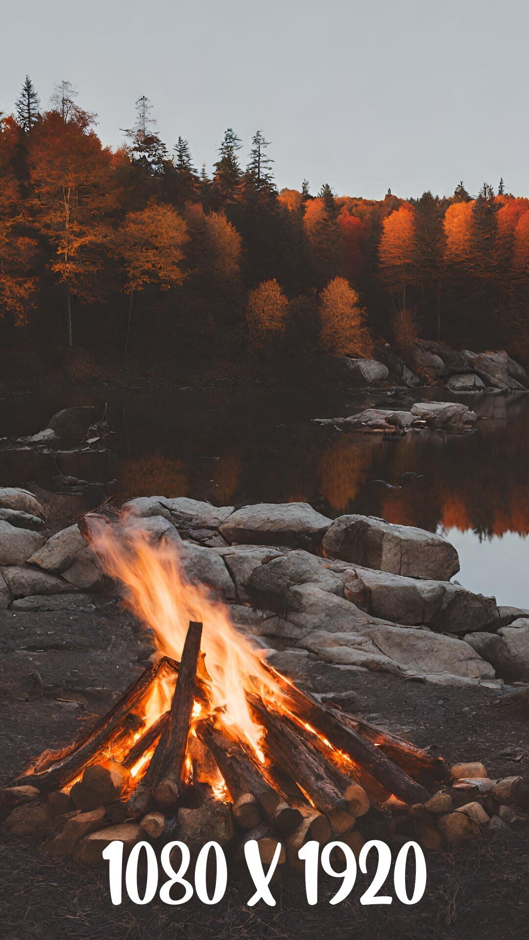 4 Fall Bonfire Scenes Digital Wallpapers - Etsy