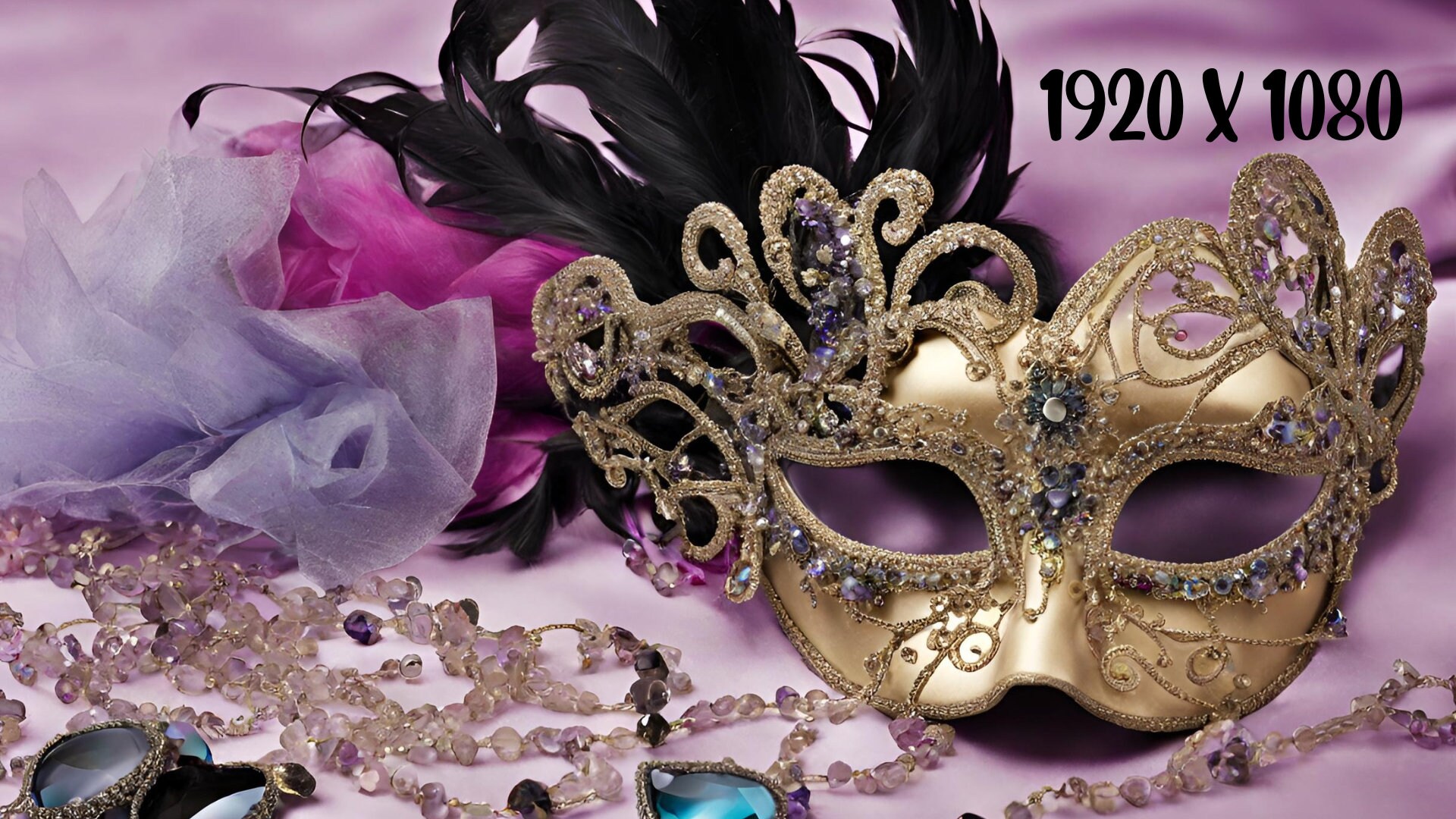 4 Masquerade Mask - Digital Wallpaper Collection - Etsy