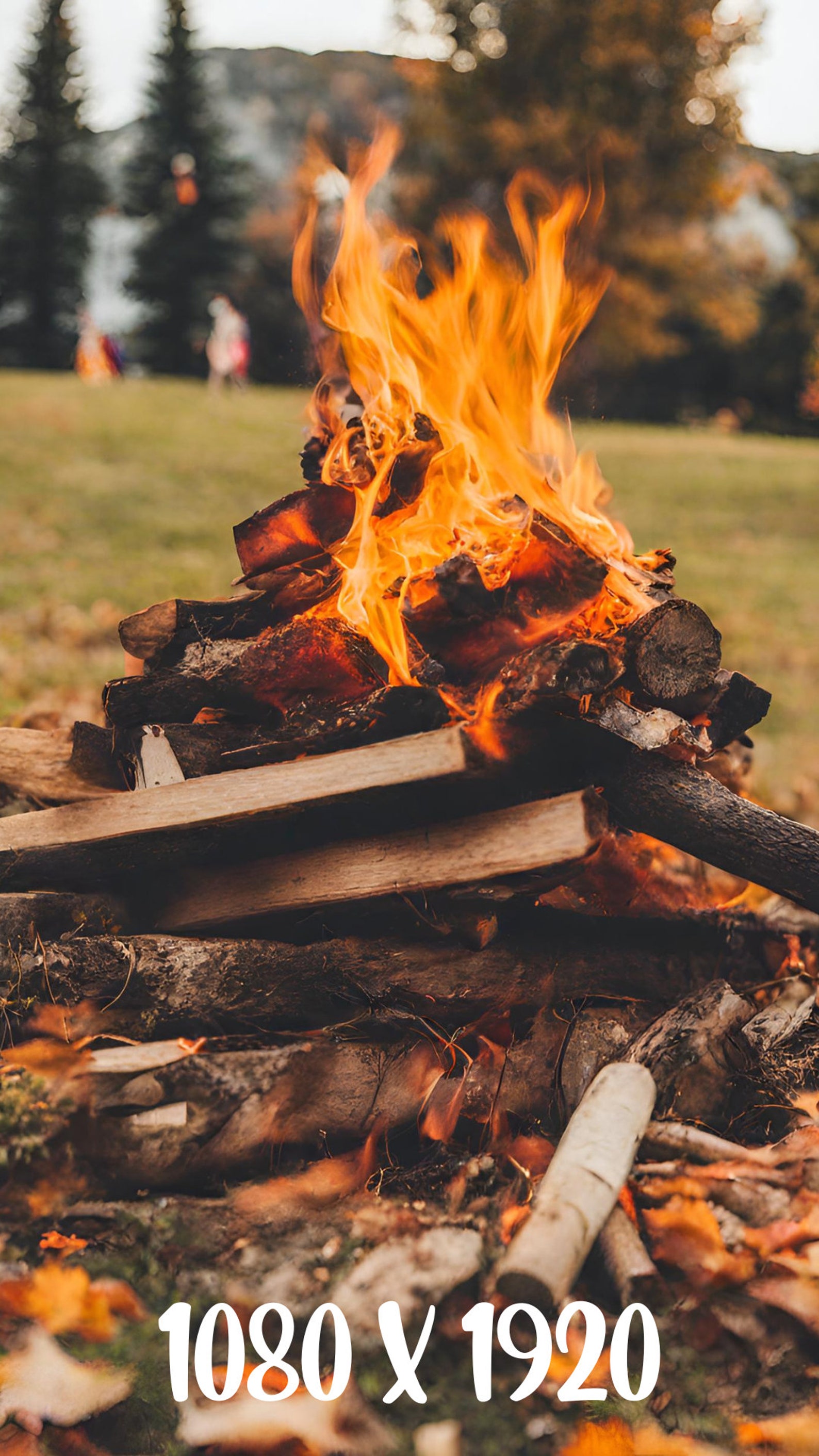 4 Fall Bonfire Scenes Digital Wallpapers - Etsy