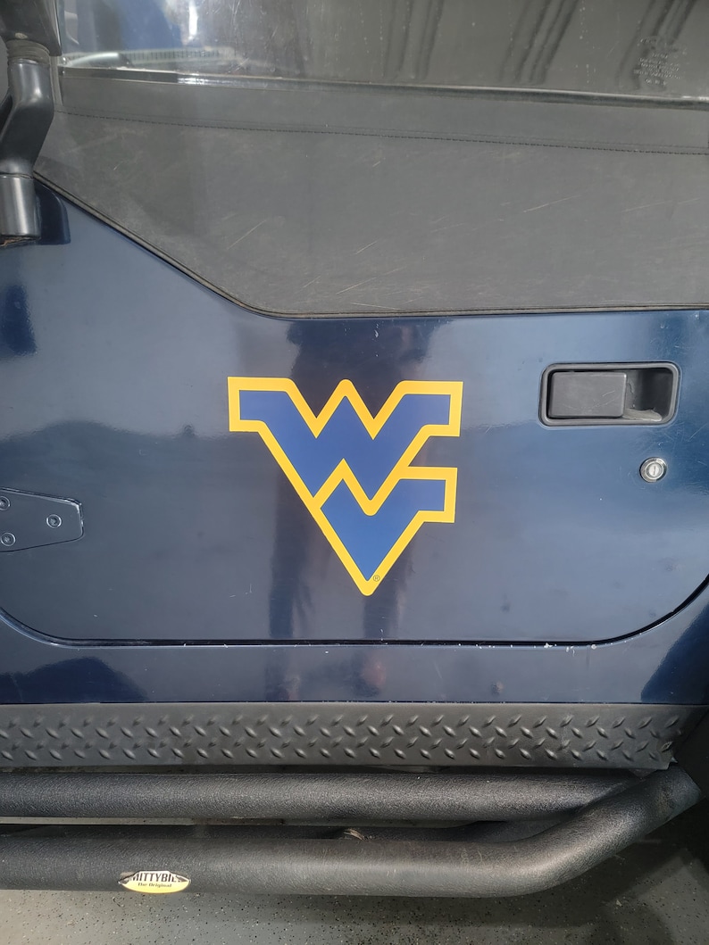 West Virginia Mountaineers WVU Flying WV 10" Car Magnet - Etsy