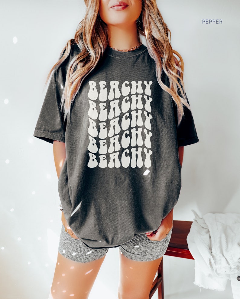 Comfort Colors Beachy Shirt, Retro Beach Tshirt, Beach Person Present ...