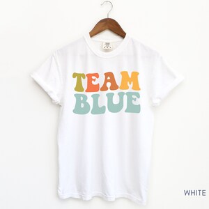 Team Blue Gender Reveal Team Shirt, Colorful Baby Reveal Shirt, Gender ...