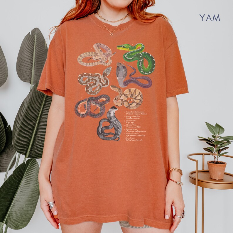 Types of Snake Shirt for Men Snake Lover Tee Reptile Shirt Snake ...