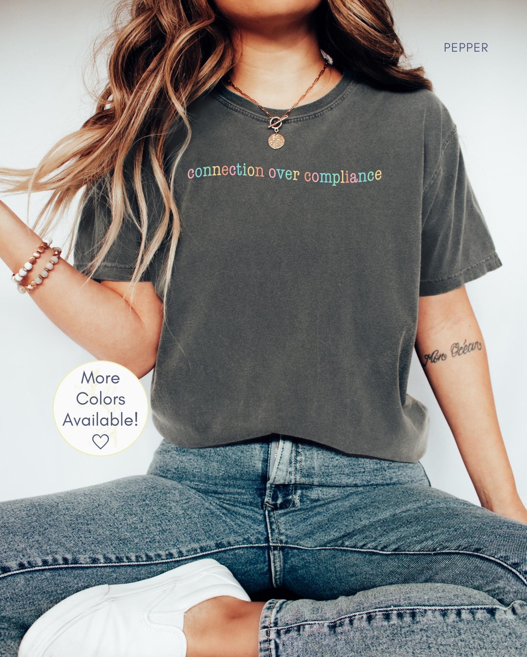 Connection Over Compliance Shirt, Neurodiverse Shirt, Inclusion Shirt ...